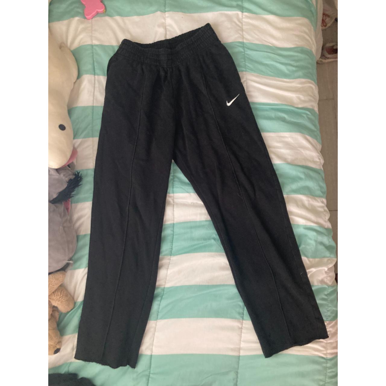 nike wide leg cut-off sweats inseam - 28 inches or... - Depop