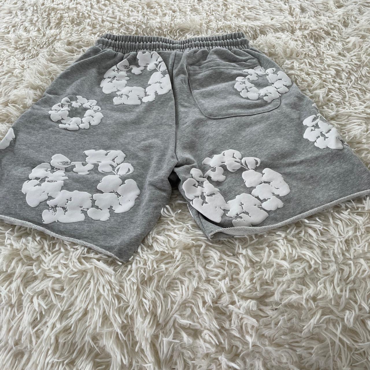 Denim Tears The Cotton Wreath Shorts Grey - Depop