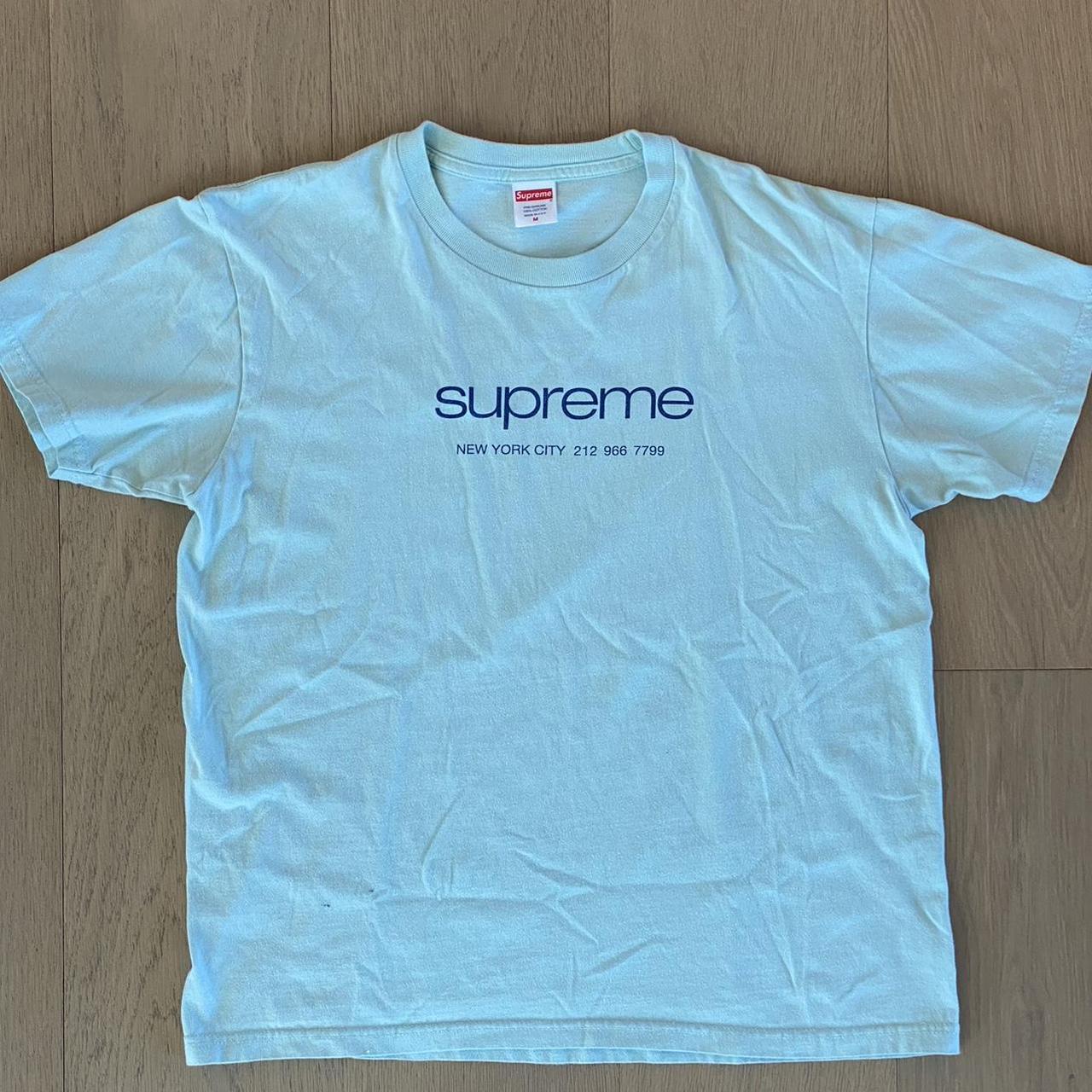 Modern Supreme mint green tee - Depop