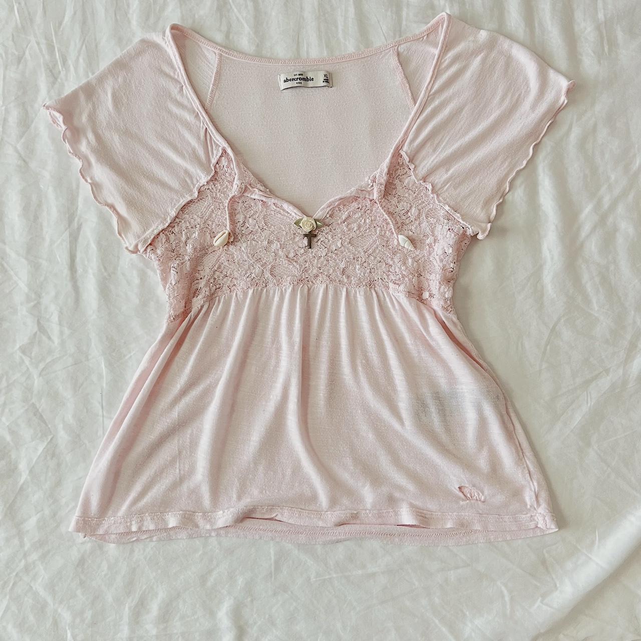 Vintage y2k reworked baby pink Abercrombie and fitch... - Depop
