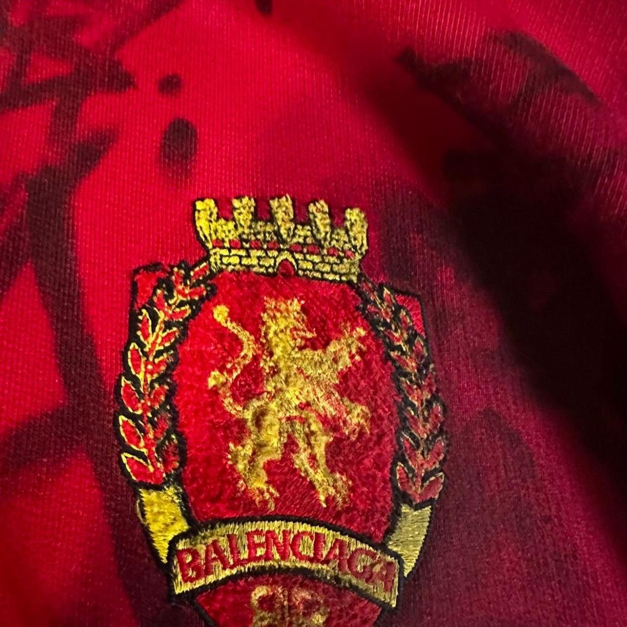 Balenciaga Red Skater Hoodie Send Offers Really... - Depop