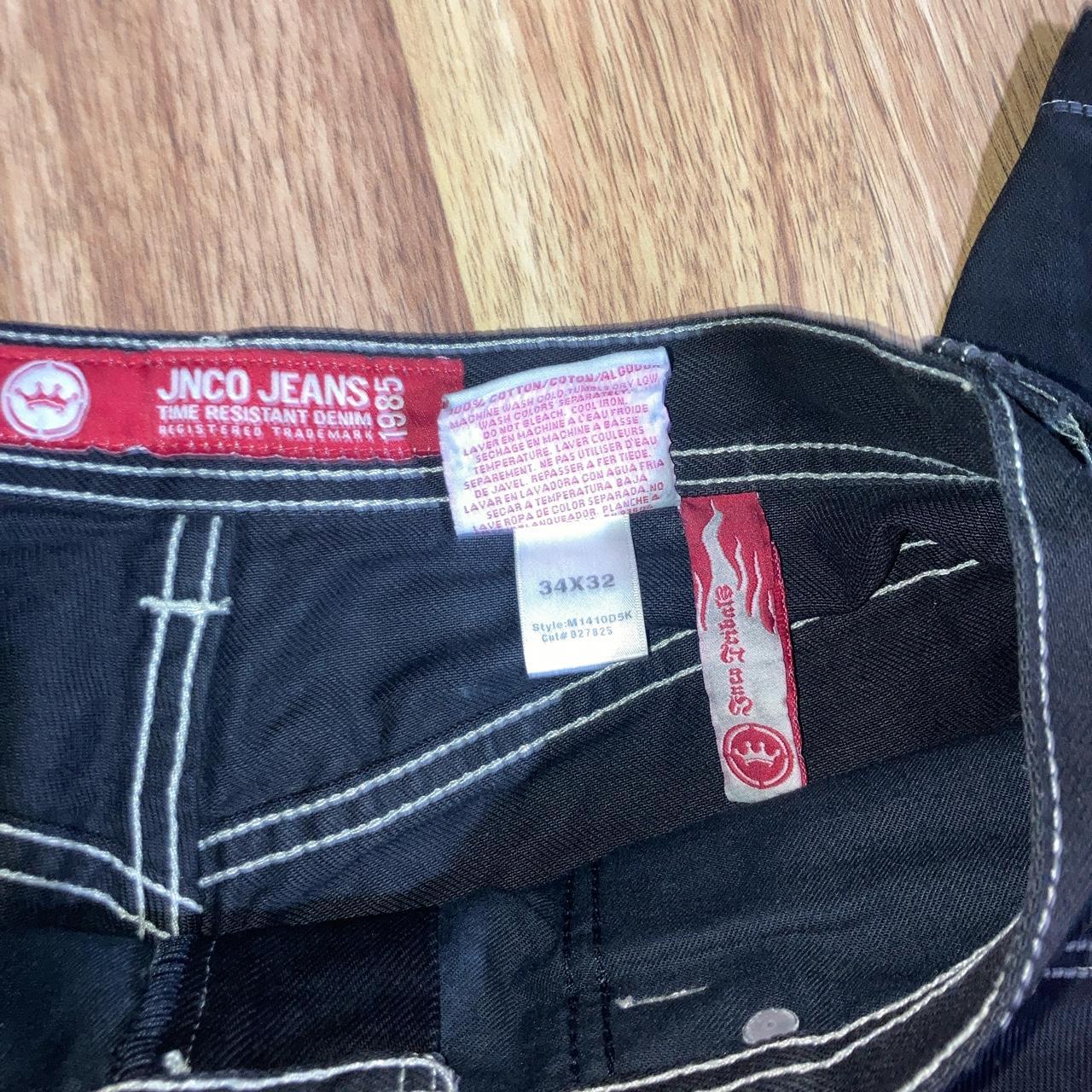 Sexy pair of RARE JNCO TRIBAL JEANS in black with... - Depop
