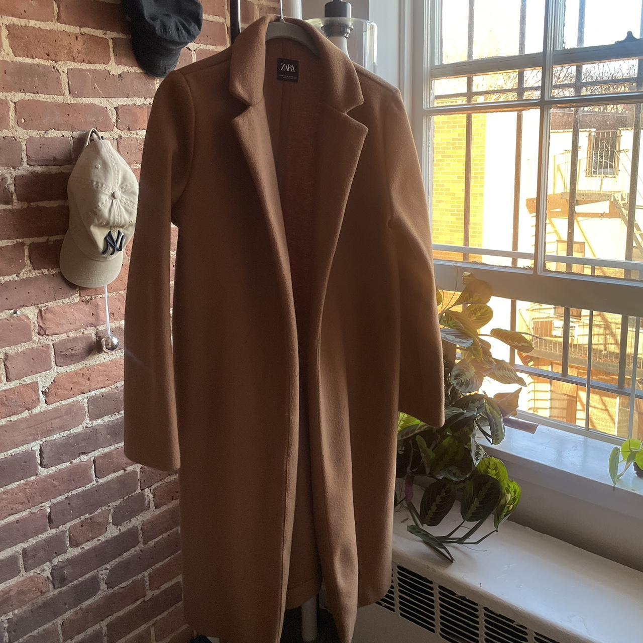 Light but warming Camel colored long jacket. Perfect... - Depop