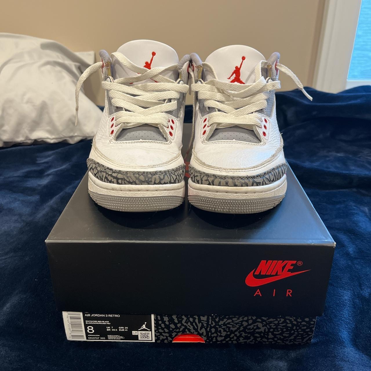 Fire red Jordan 3s, underrated shoe‼️, open for... - Depop