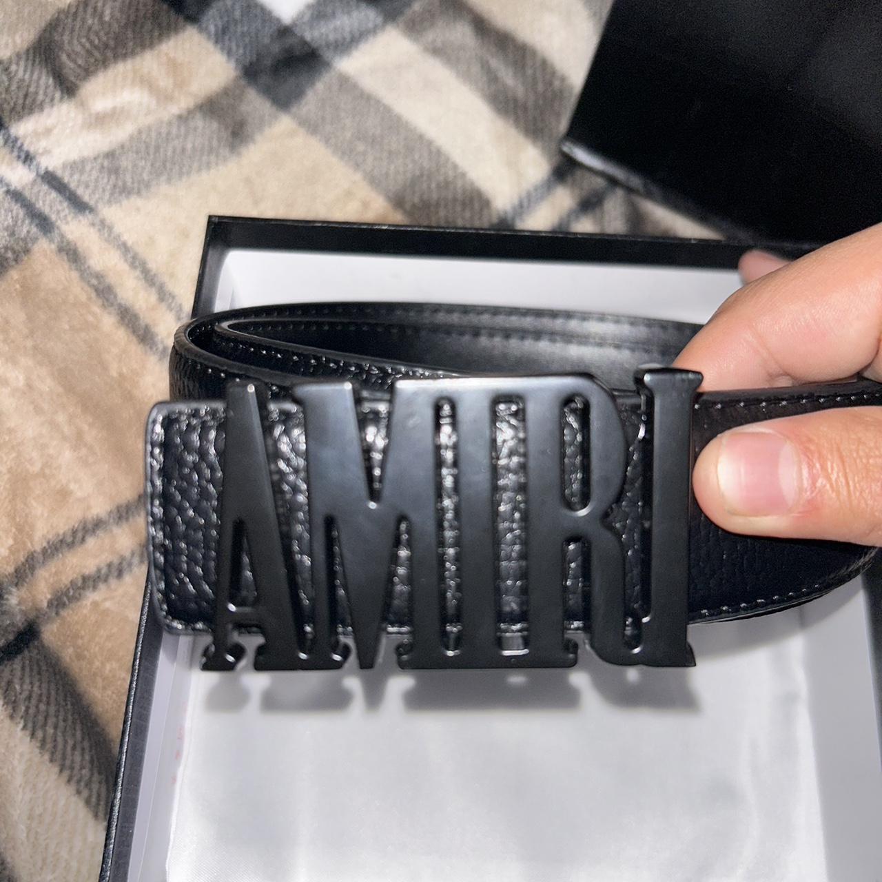 Black Amiri belt brand new comes with bag and... - Depop