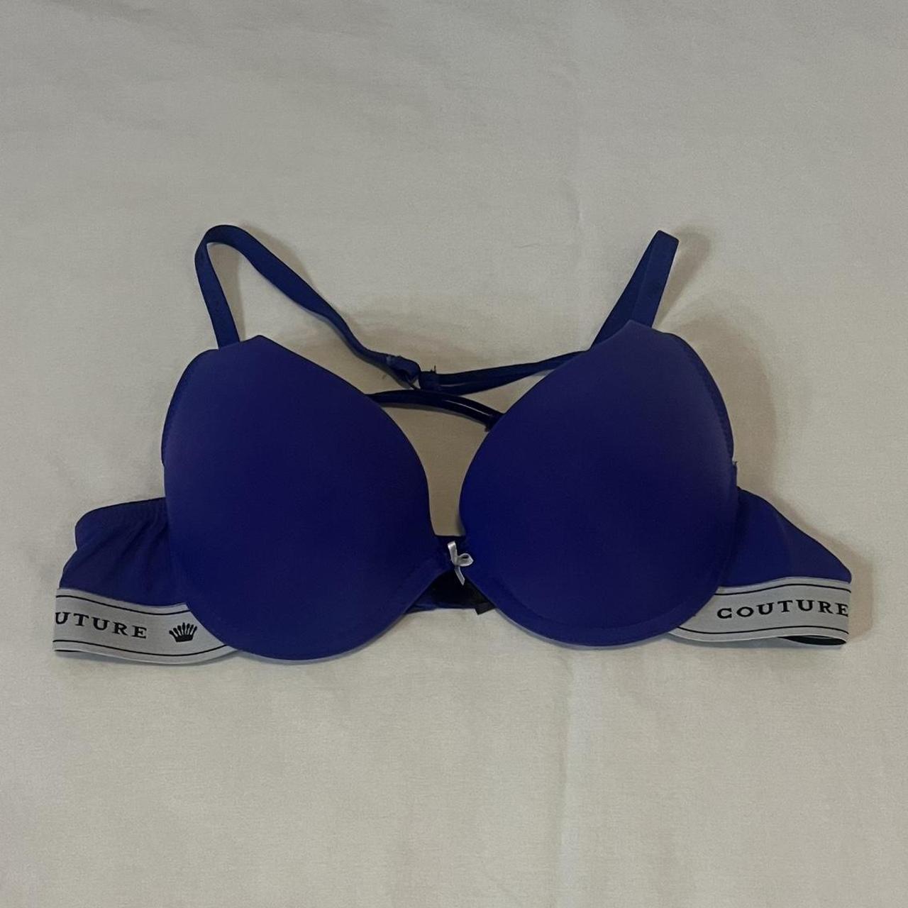 Juicy Couture Push-Up Bra ꨄ︎royal blue juicy couture... - Depop
