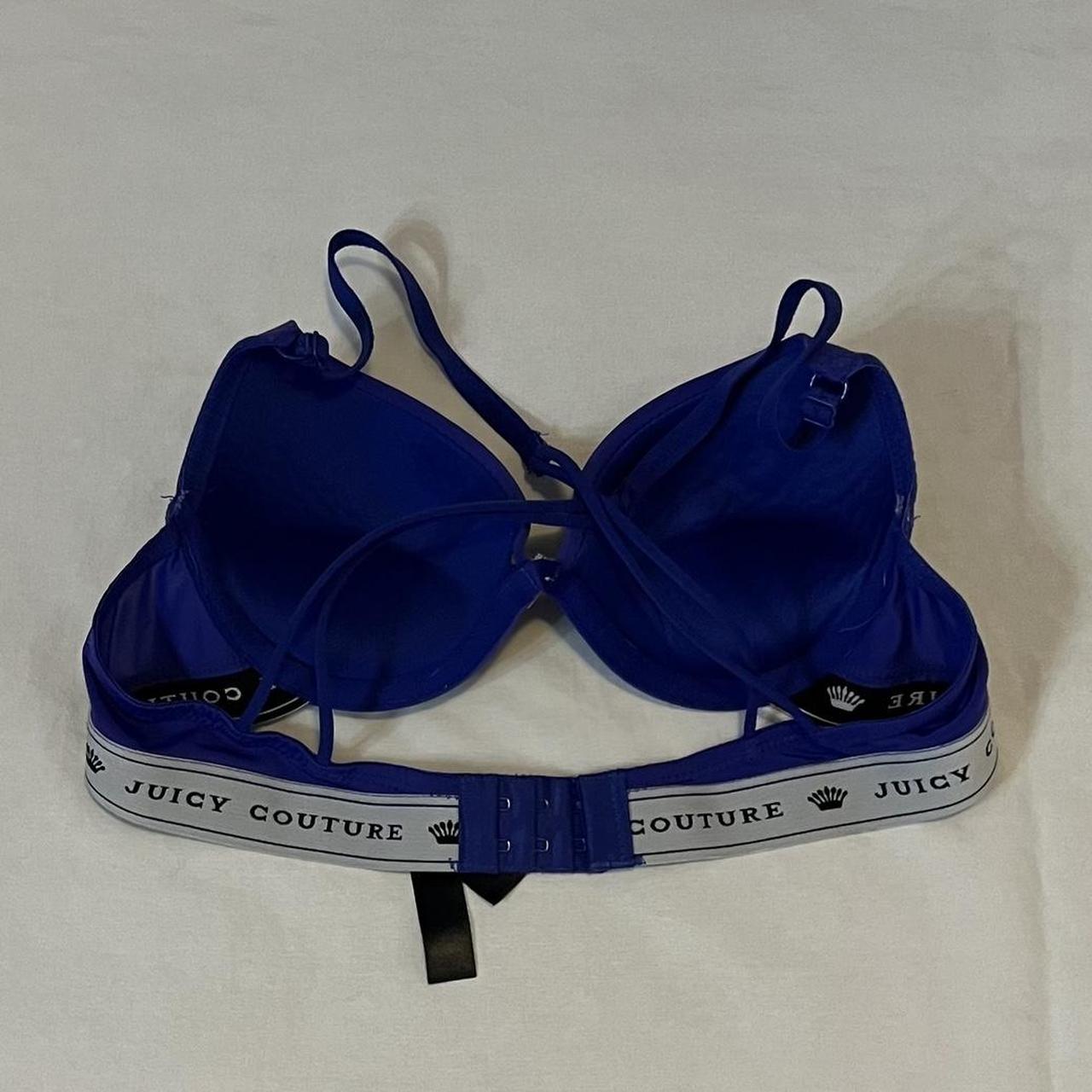 Juicy Couture Push-Up Bra ꨄ︎royal blue juicy couture... - Depop