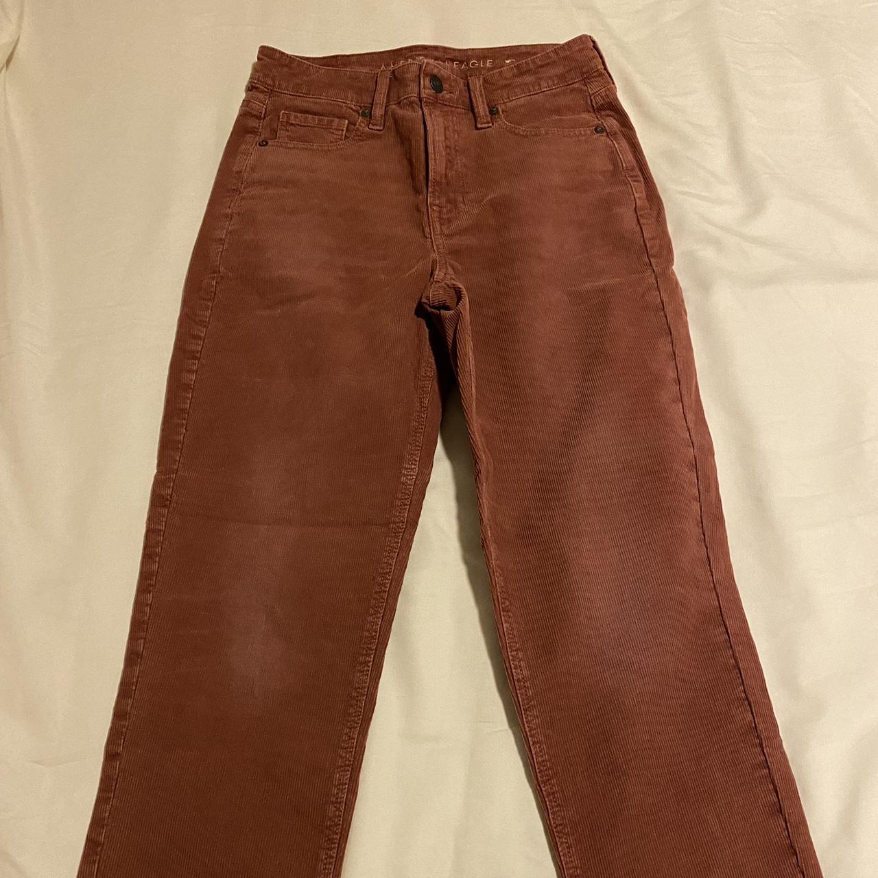 burnt orange corduroy jeans- american eagle never... - Depop