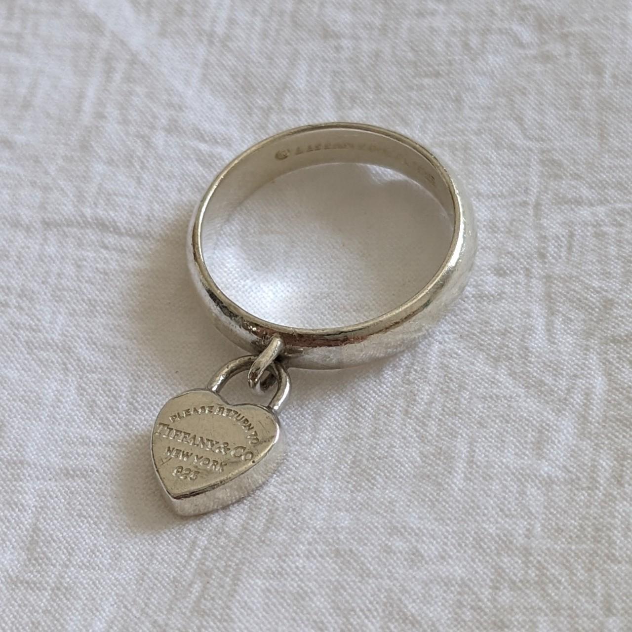 Return to Tiffany heart lock dangling charm ring 💍... - Depop