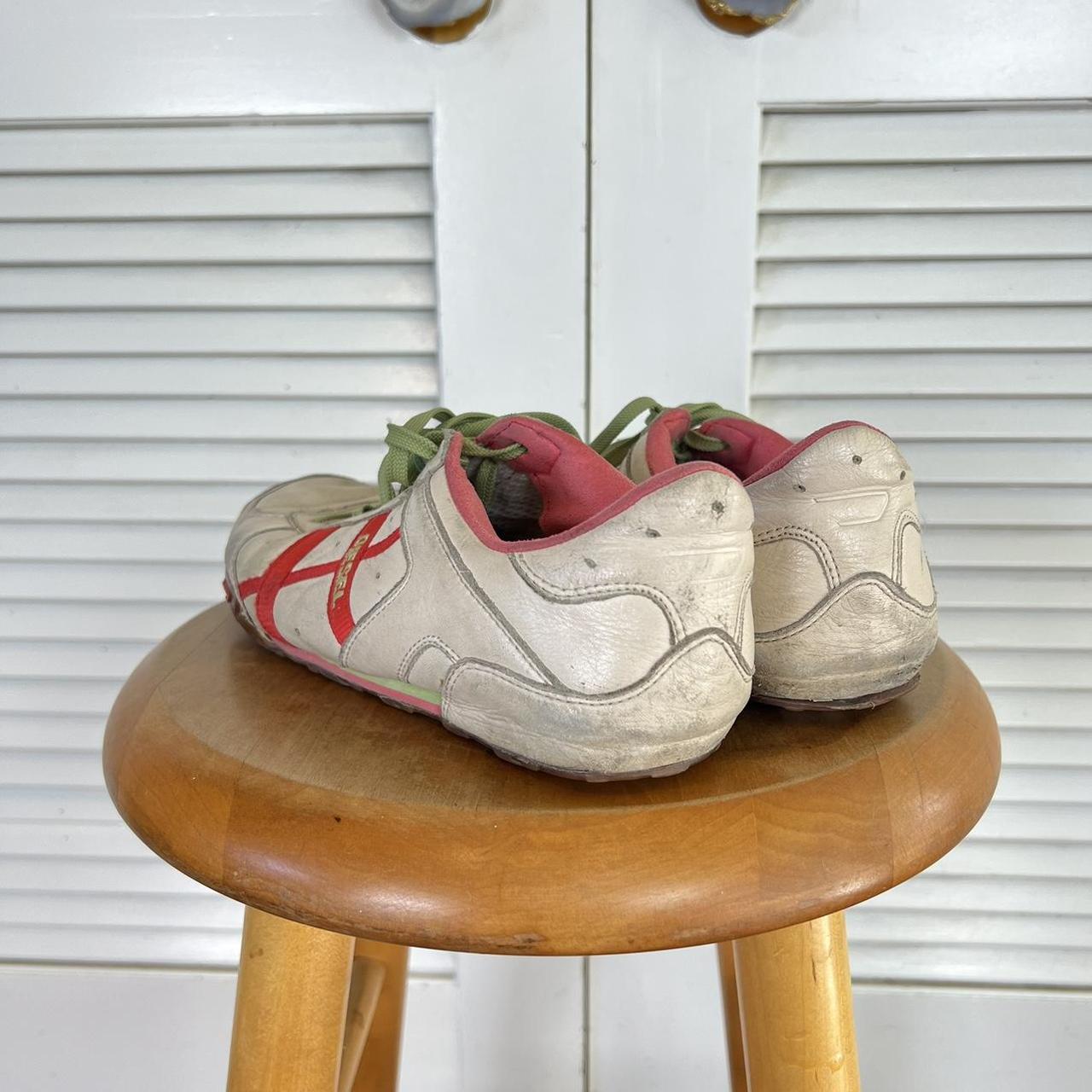 Diesel Men's Cream and Red Trainers | Depop