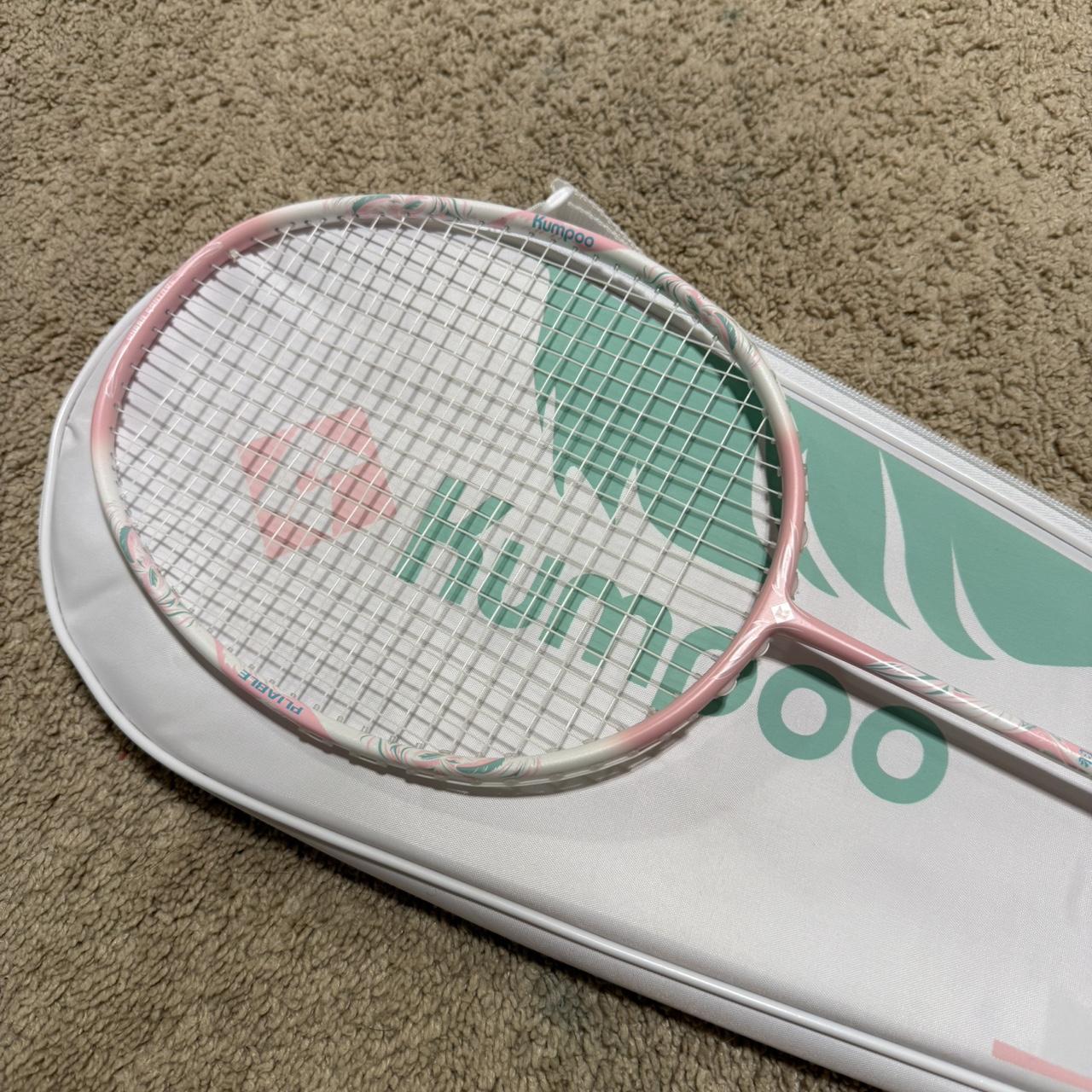 - Pink and Green KUMPOO Badminton Racket - - New -... | Depop