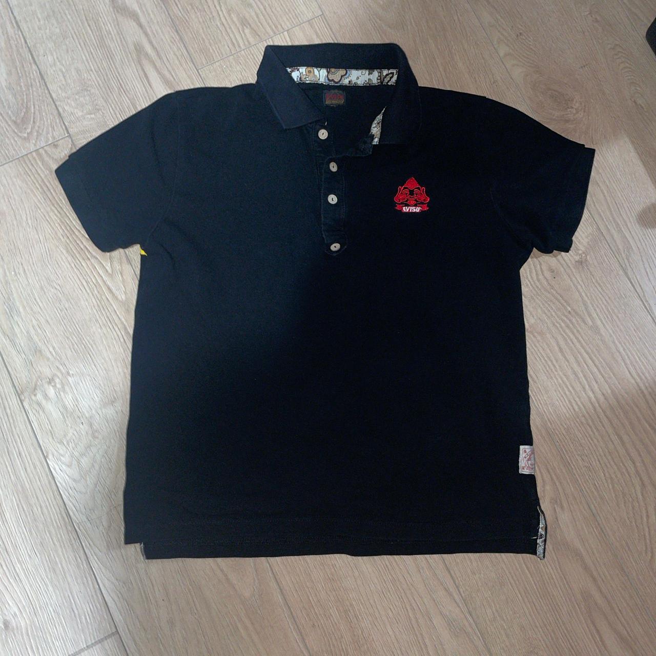 Evisu polo shirt with design on back Size... - Depop