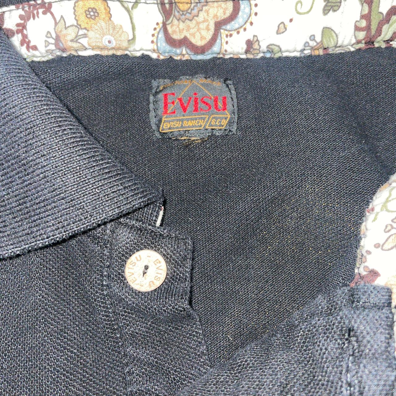 Evisu polo shirt with design on back Size... - Depop