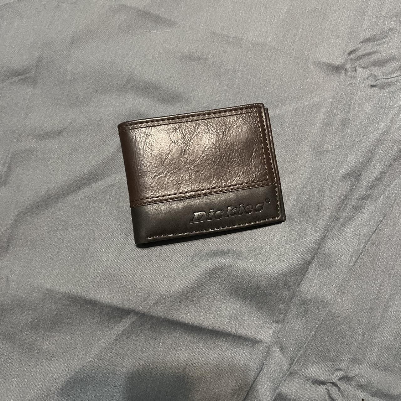 Dickies brown leather wallet - Depop