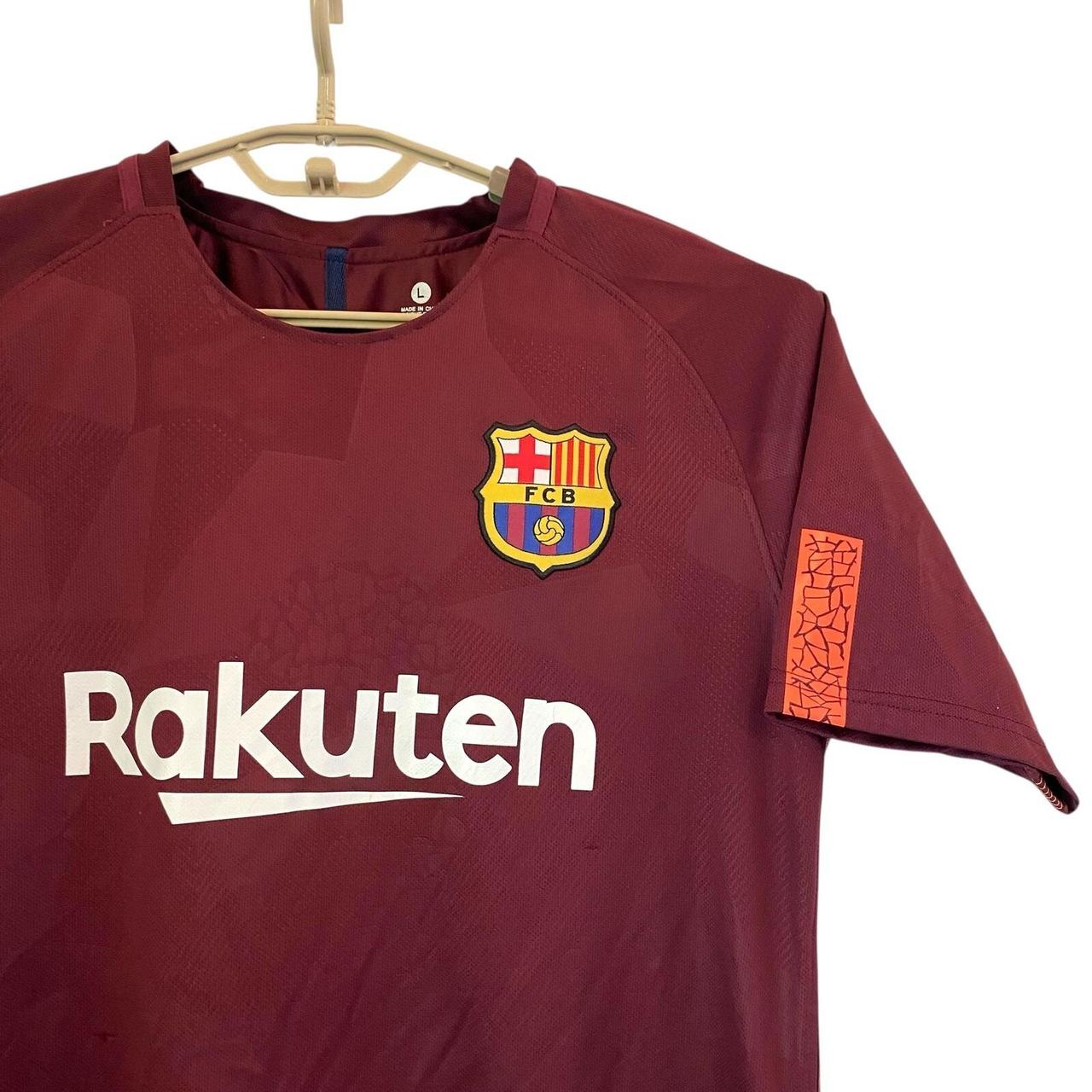 Barcelona FC Soccer Jersey Kit Rakuten 8 Third Men's... | Depop