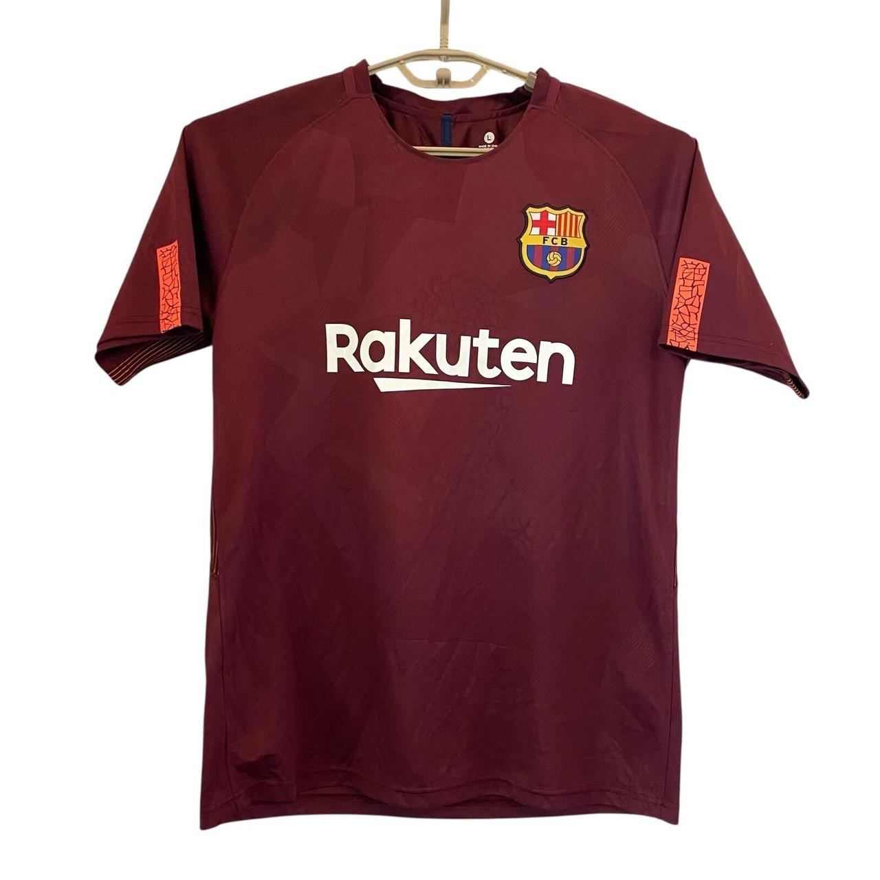 Barcelona FC Soccer Jersey Kit Rakuten 8 Third Men's... | Depop