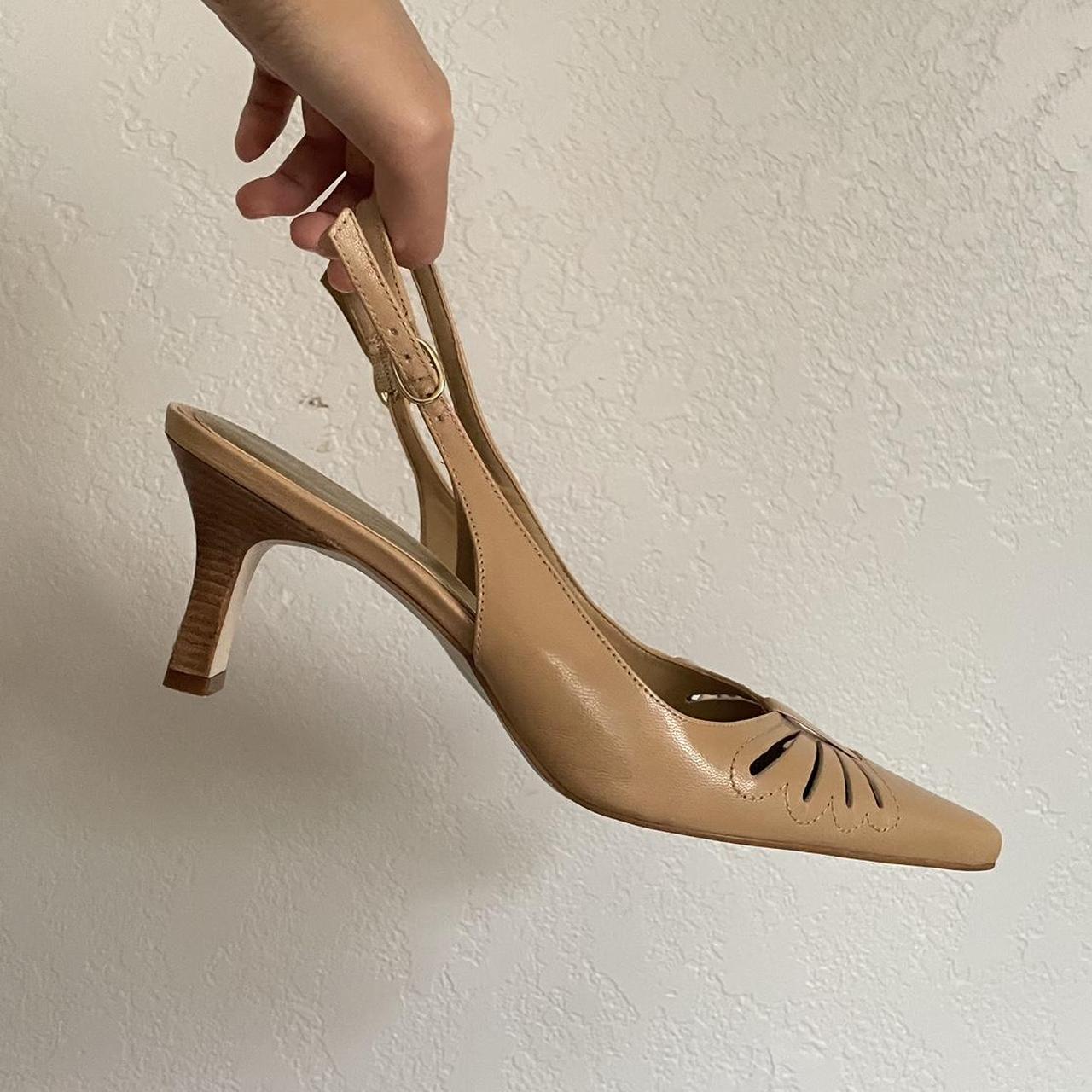 Vintage Tan Kitten Heels Classic Light Brown Depop