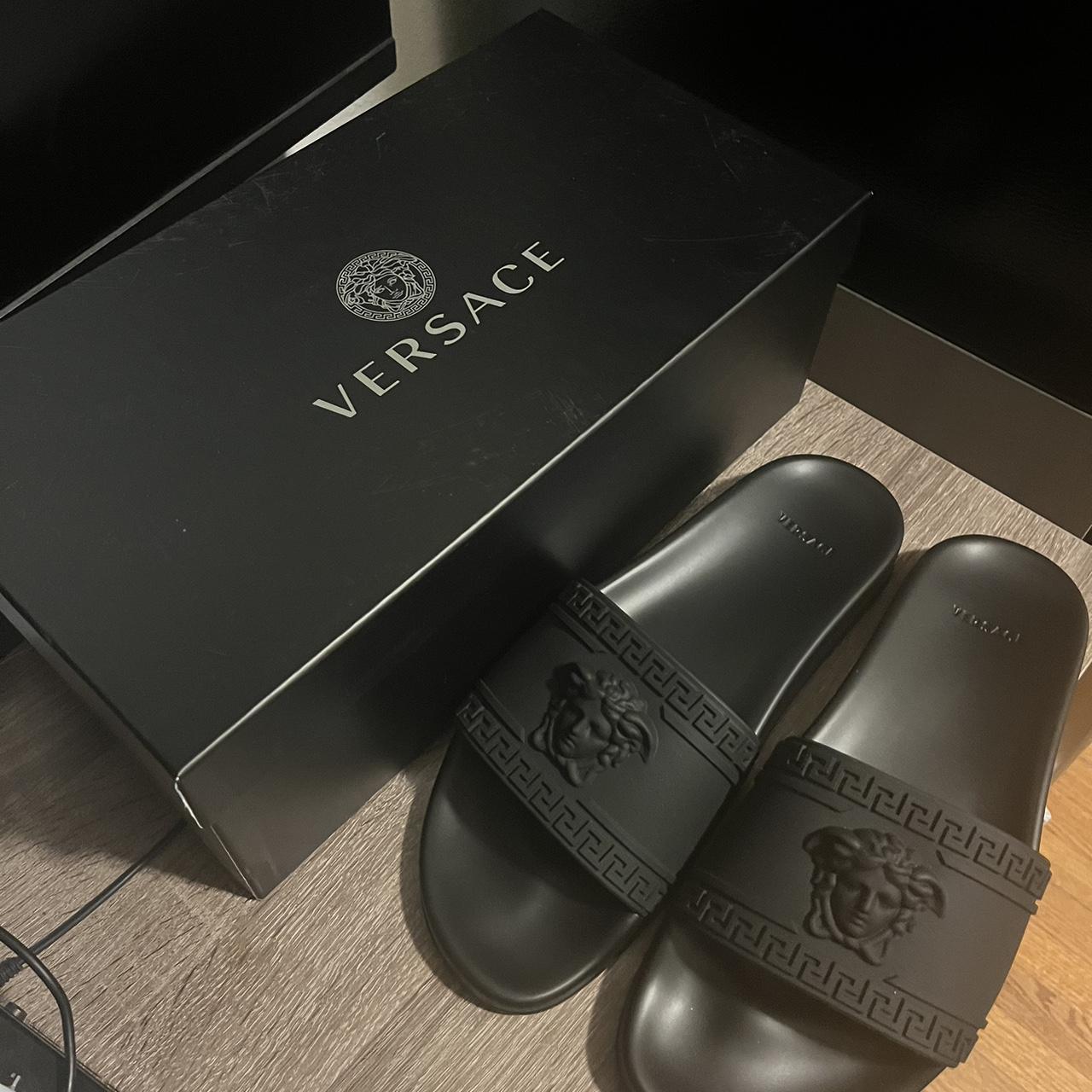 Men’s Versace Slides never worn - Depop