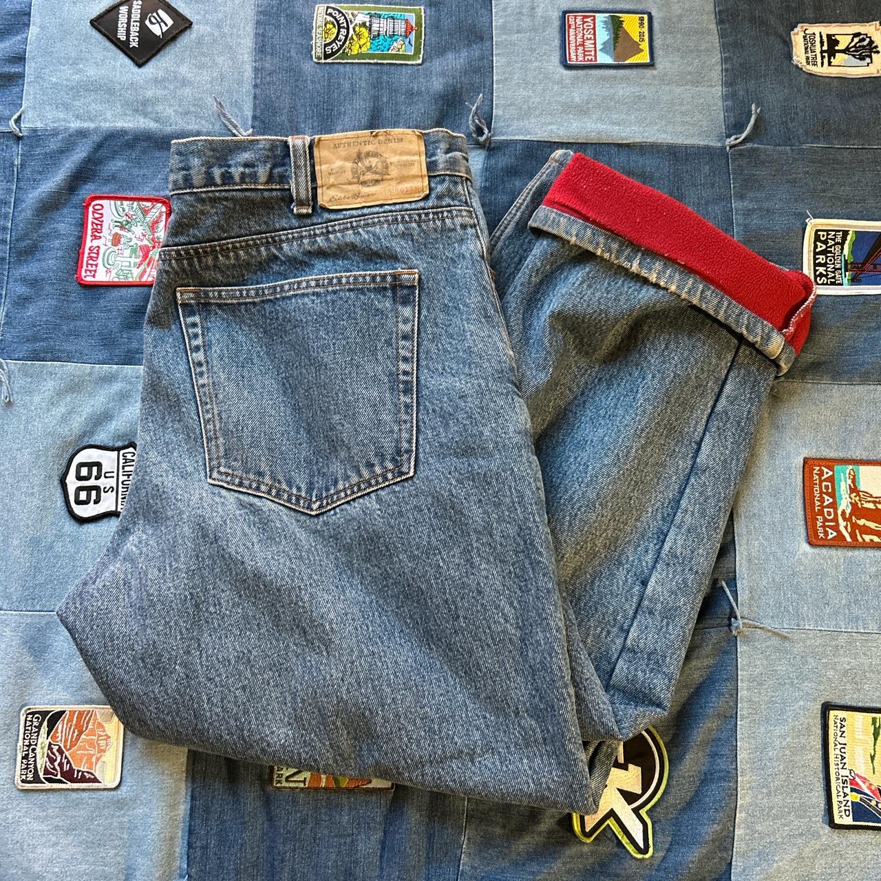 Fleece-Lined Eddie Bauer Jeans 40x32 - Baggy fit -... - Depop