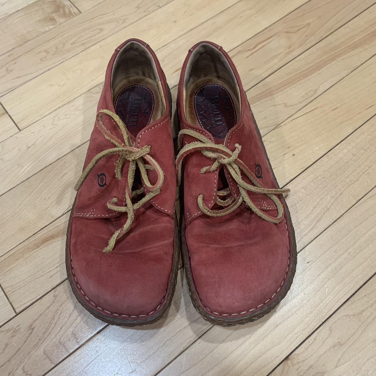 Born red leather shoes size 7 - Depop