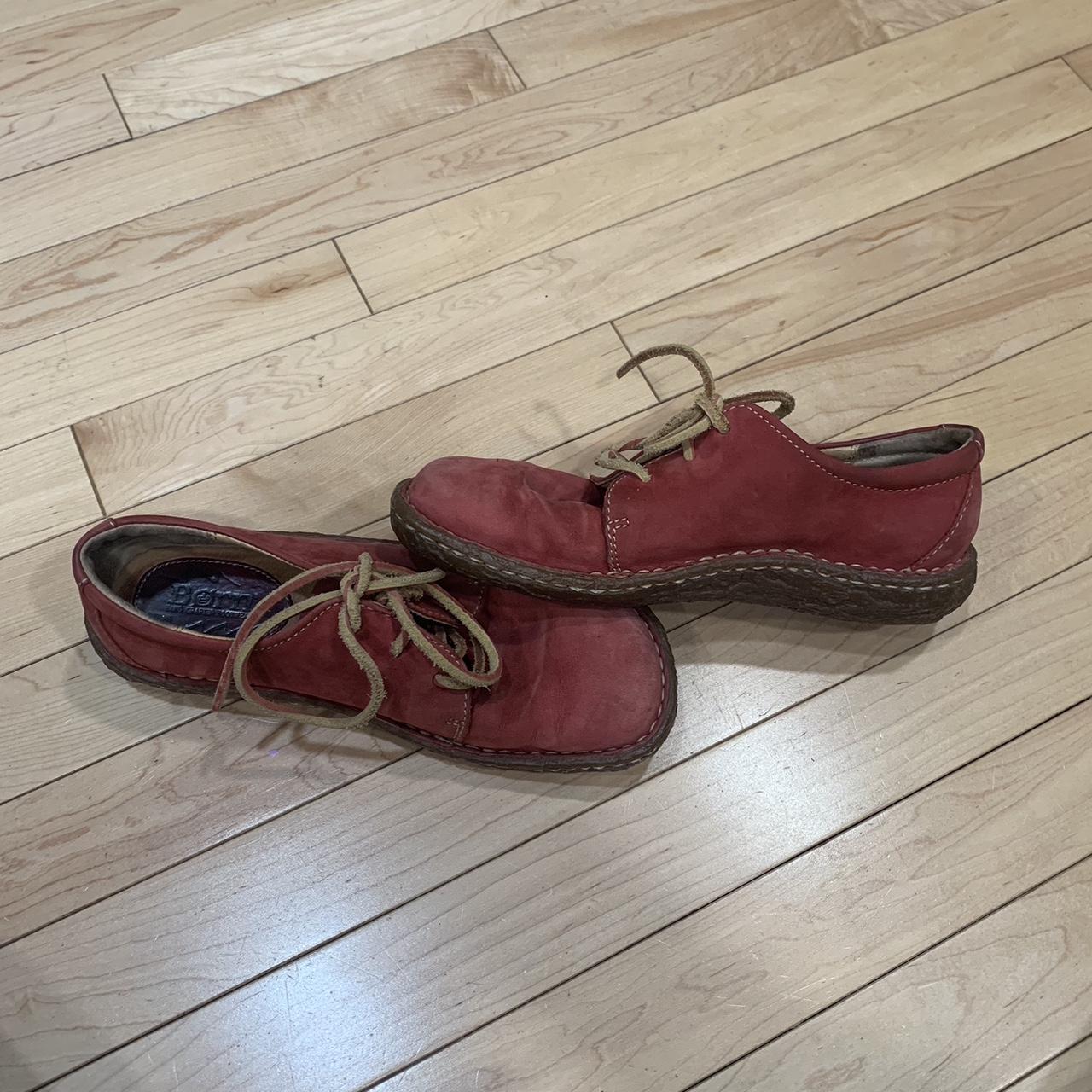 Born red leather shoes size 7 - Depop
