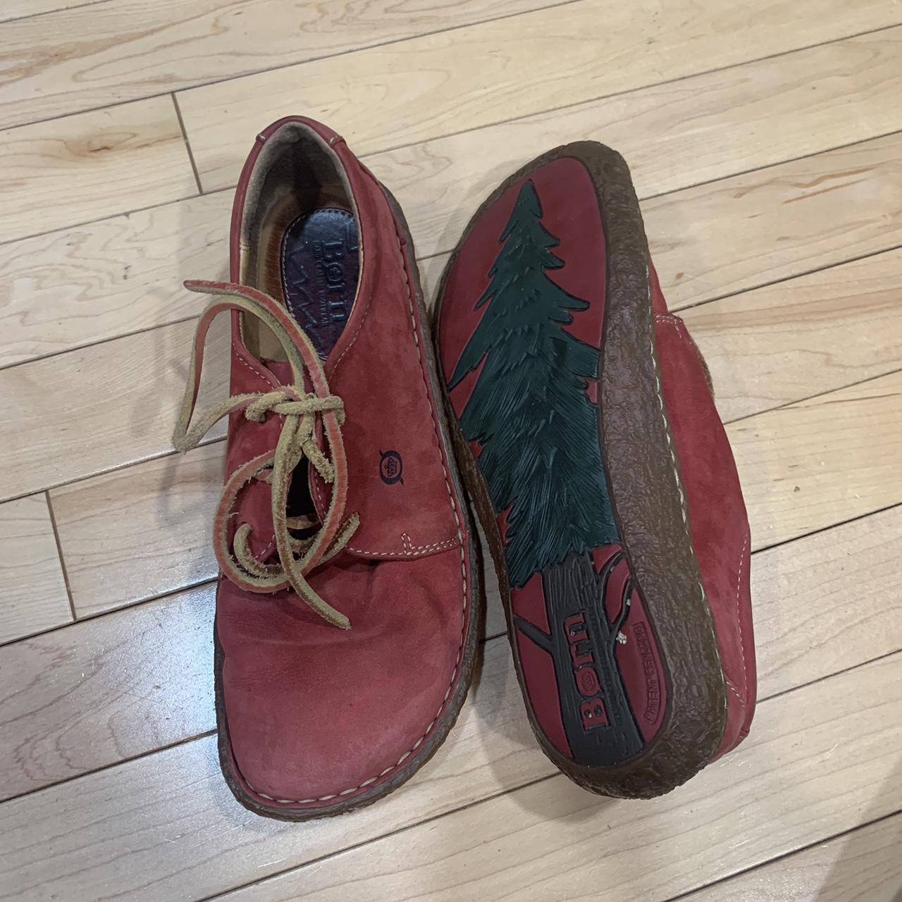 Born red leather shoes size 7 - Depop