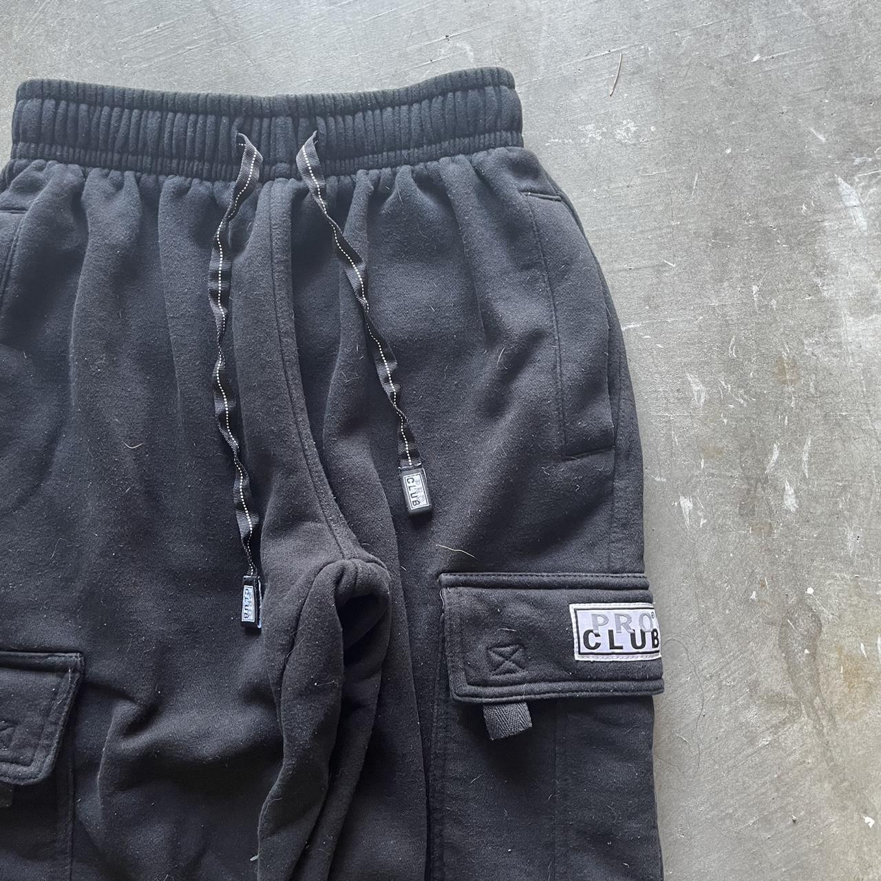 Black Pro Club Sweatpants Size men’s small Stain on... | Depop