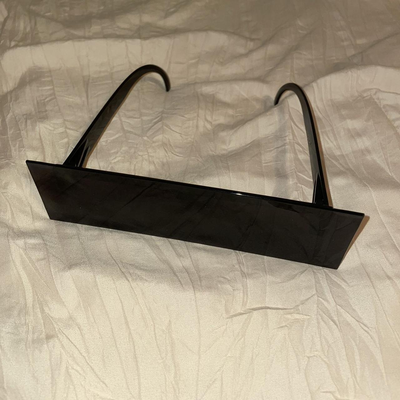 Black Censor Bar Rave Glasses Brand new, never been... - Depop