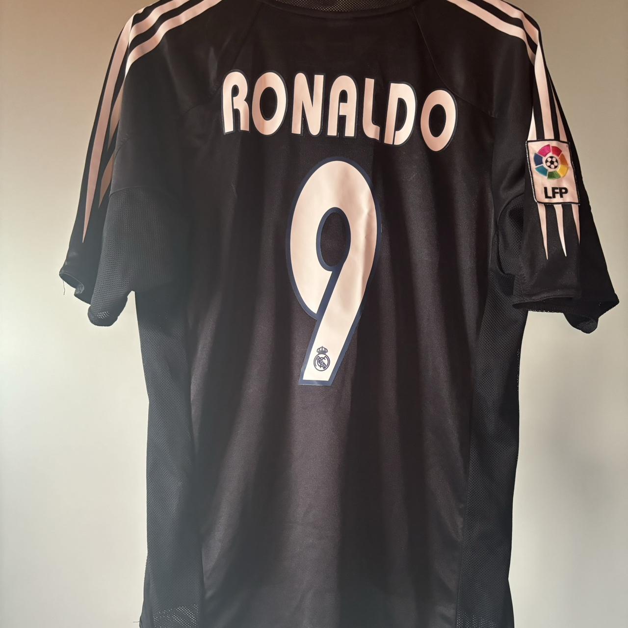 Real Madrid 2004 Football Shirt with R9 Ronaldo 9... - Depop