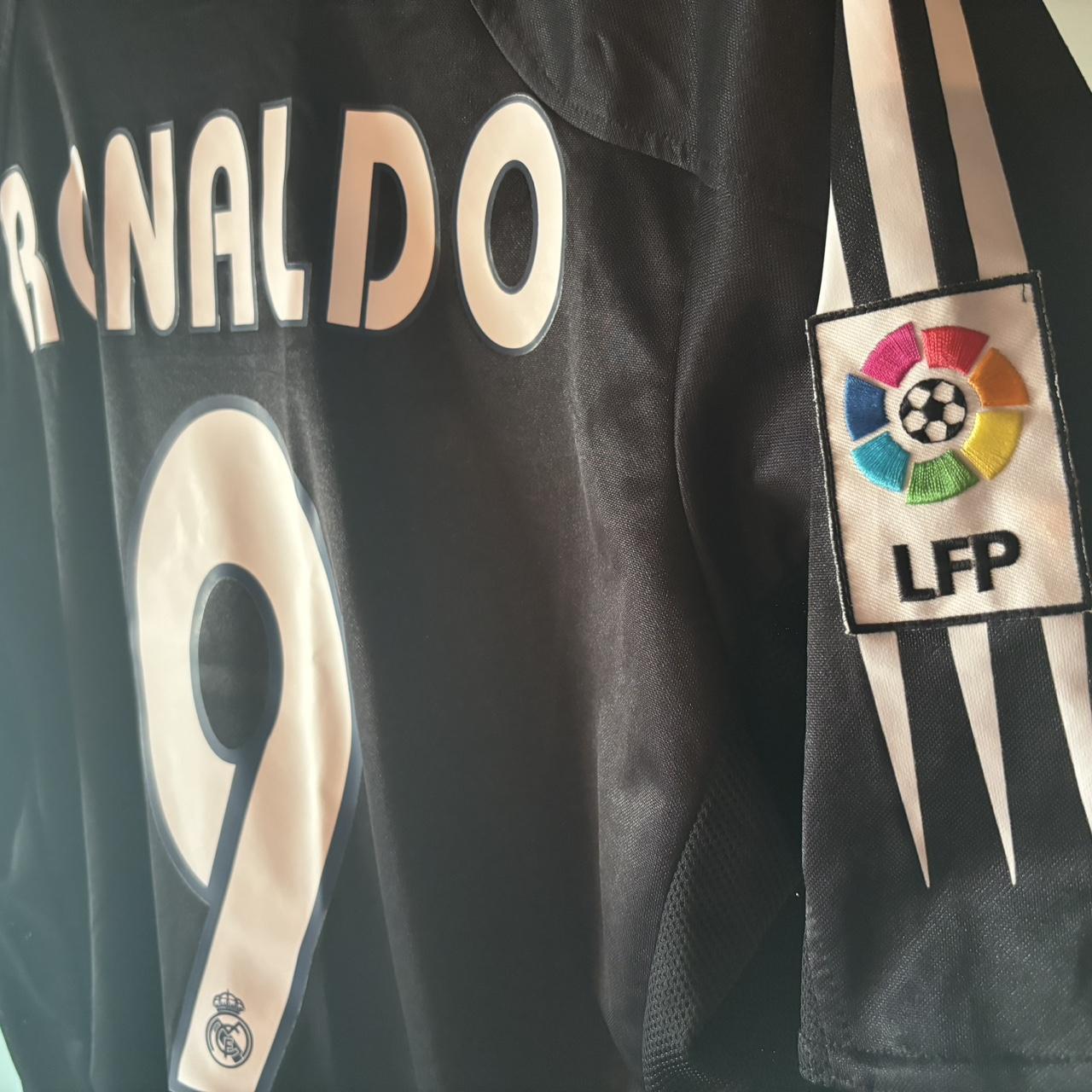 Real Madrid 2004 Football Shirt with R9 Ronaldo 9... - Depop