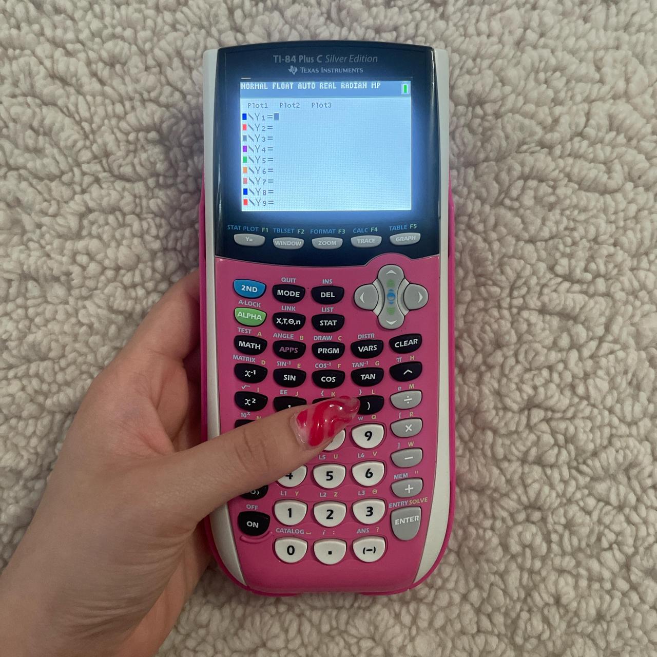 TI-84 Plus C Silver Edition PINK graphing calculator... - Depop