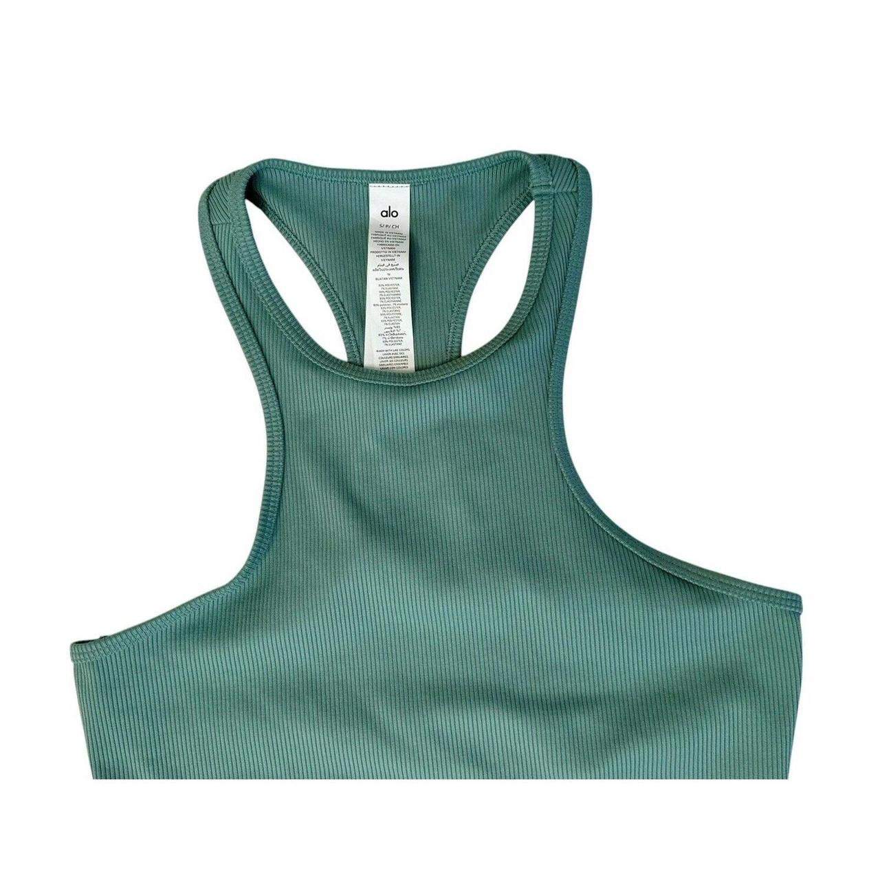 ALO Yoga Edgy Alosoft Ribbed Revelation Crop Tank... | Depop