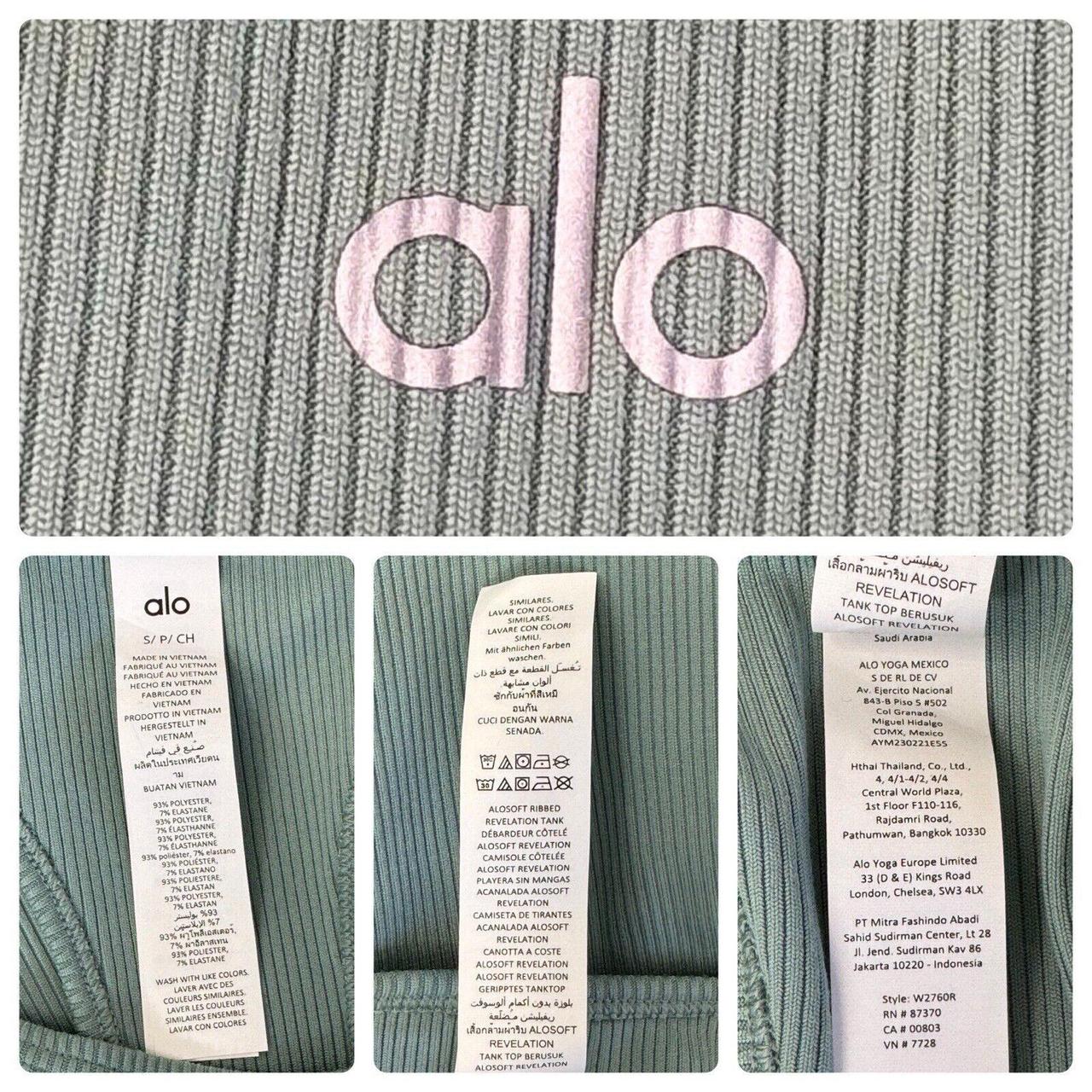 ALO Yoga Edgy Alosoft Ribbed Revelation Crop Tank... | Depop