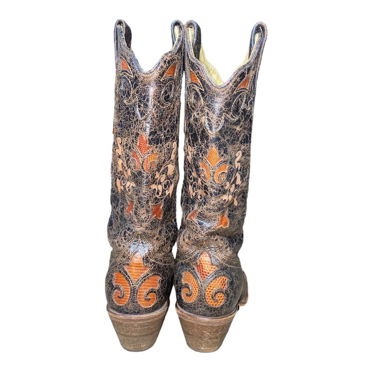 Corral western worn in rodeo boots - made in Mexico... - Depop
