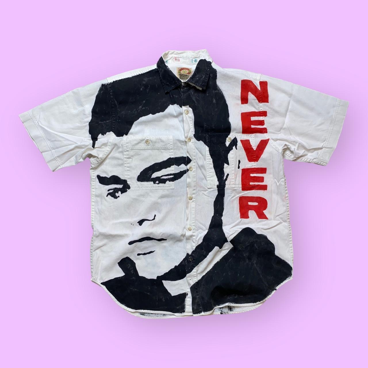 Hand painted reworked Poor Sport Graphic Shirt,... - Depop