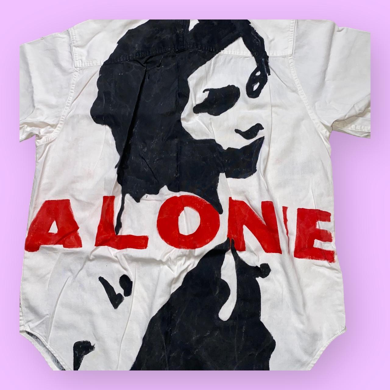 Hand painted reworked Poor Sport Graphic Shirt,... - Depop