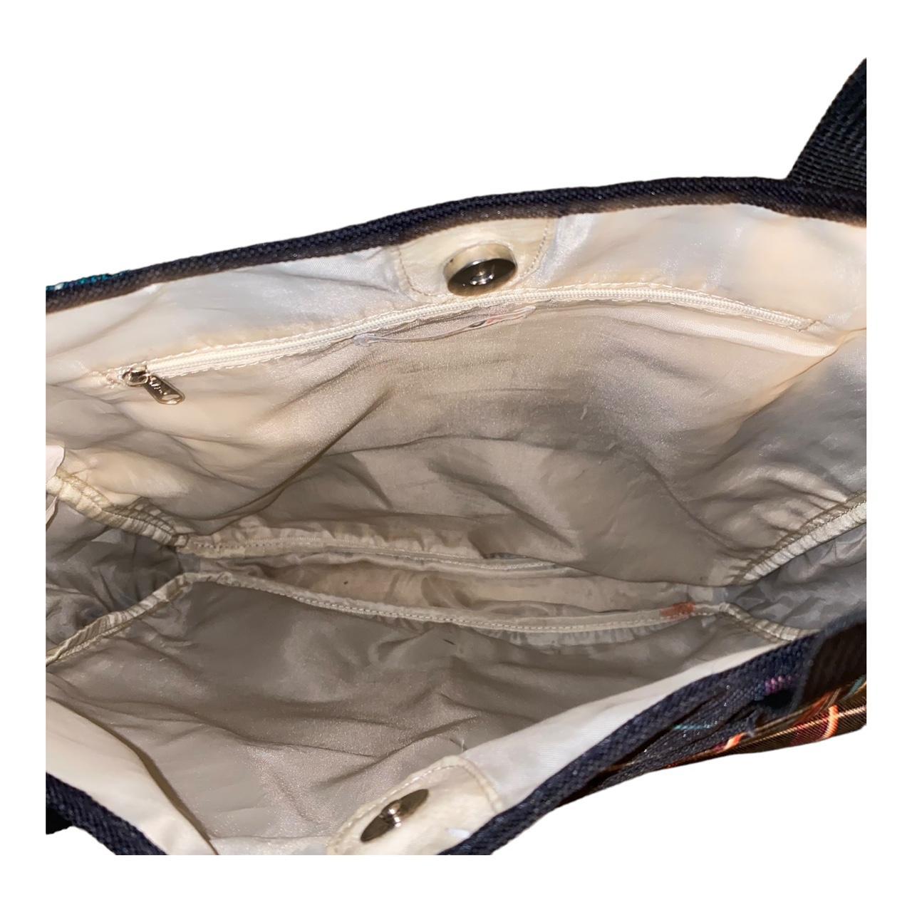 2000’s colorful plaid Roxy beach bag tote, pockets... - Depop