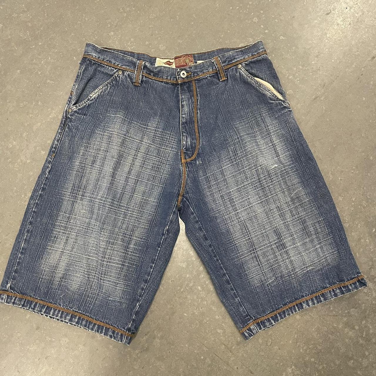 Navy blue EVOLUTION Y2K jorts 38 waist NO FLAWS‼️ - Depop