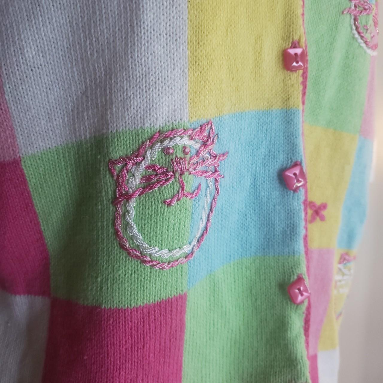 pastel colorblock grandma sweater perfect for the... - Depop