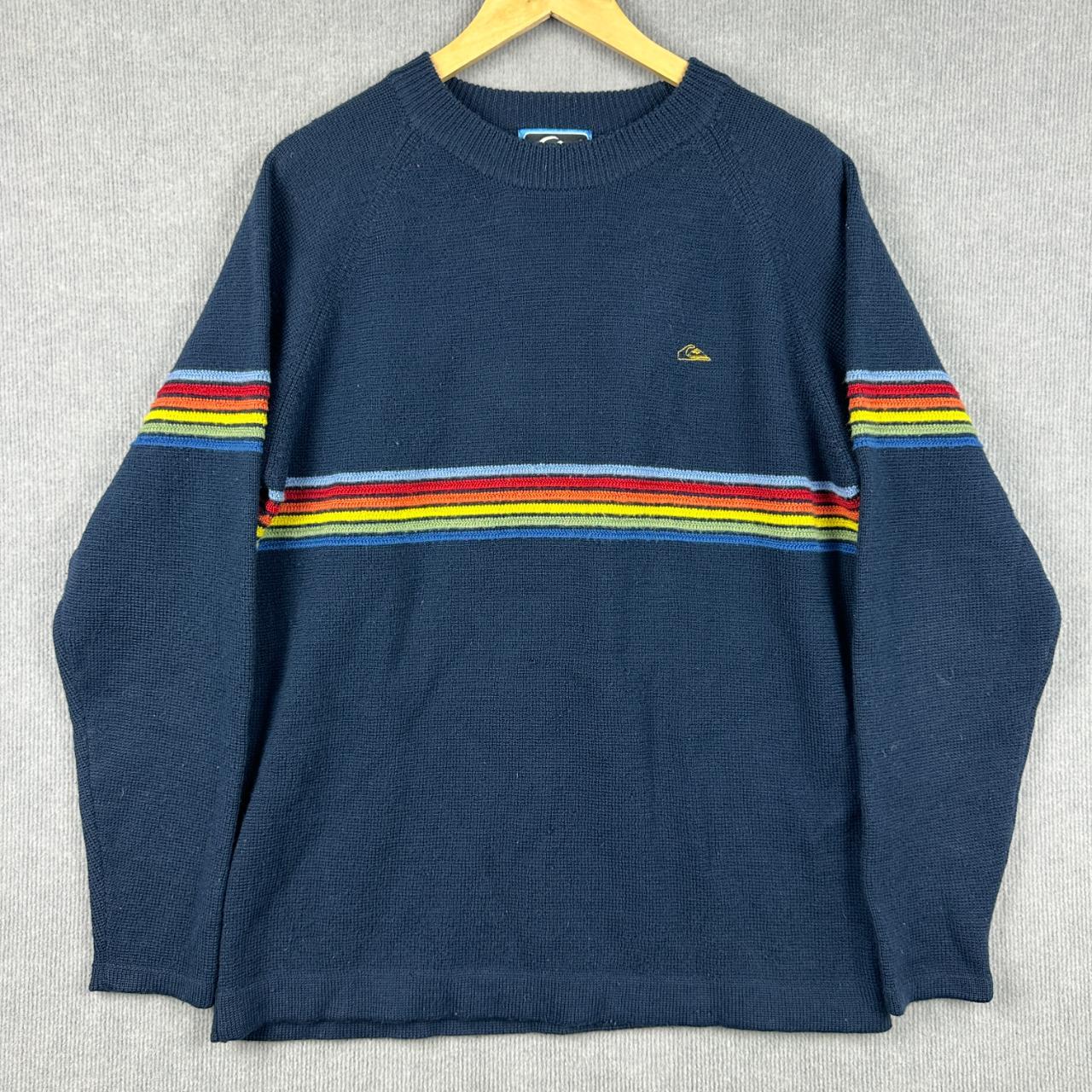 Vintage Quicksilver Jumper Womens Medium Navy... - Depop