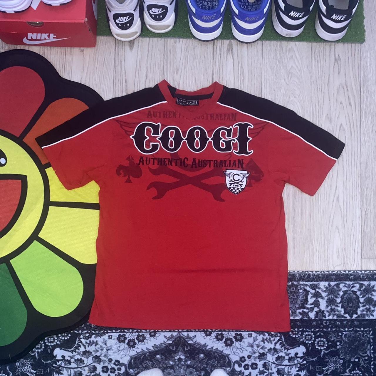 Vintage Red kids medium coogi shirt Size KIDS MEDIUM - Depop