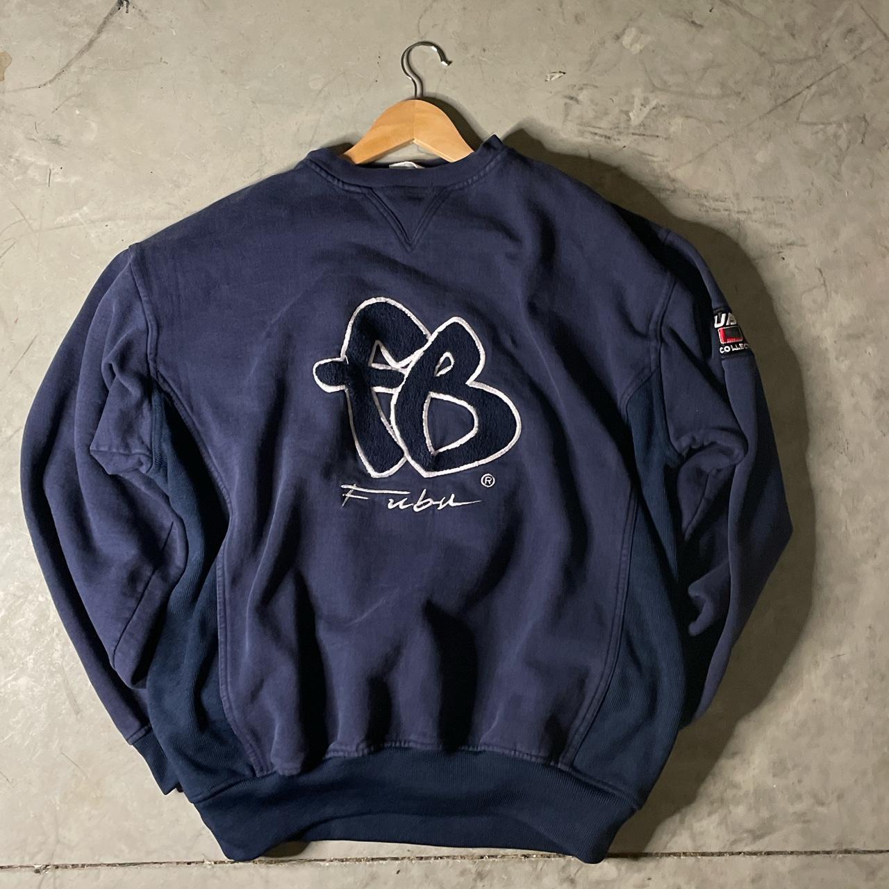 Vintage Navy Fubu Crewneck No flaws Dm with... - Depop