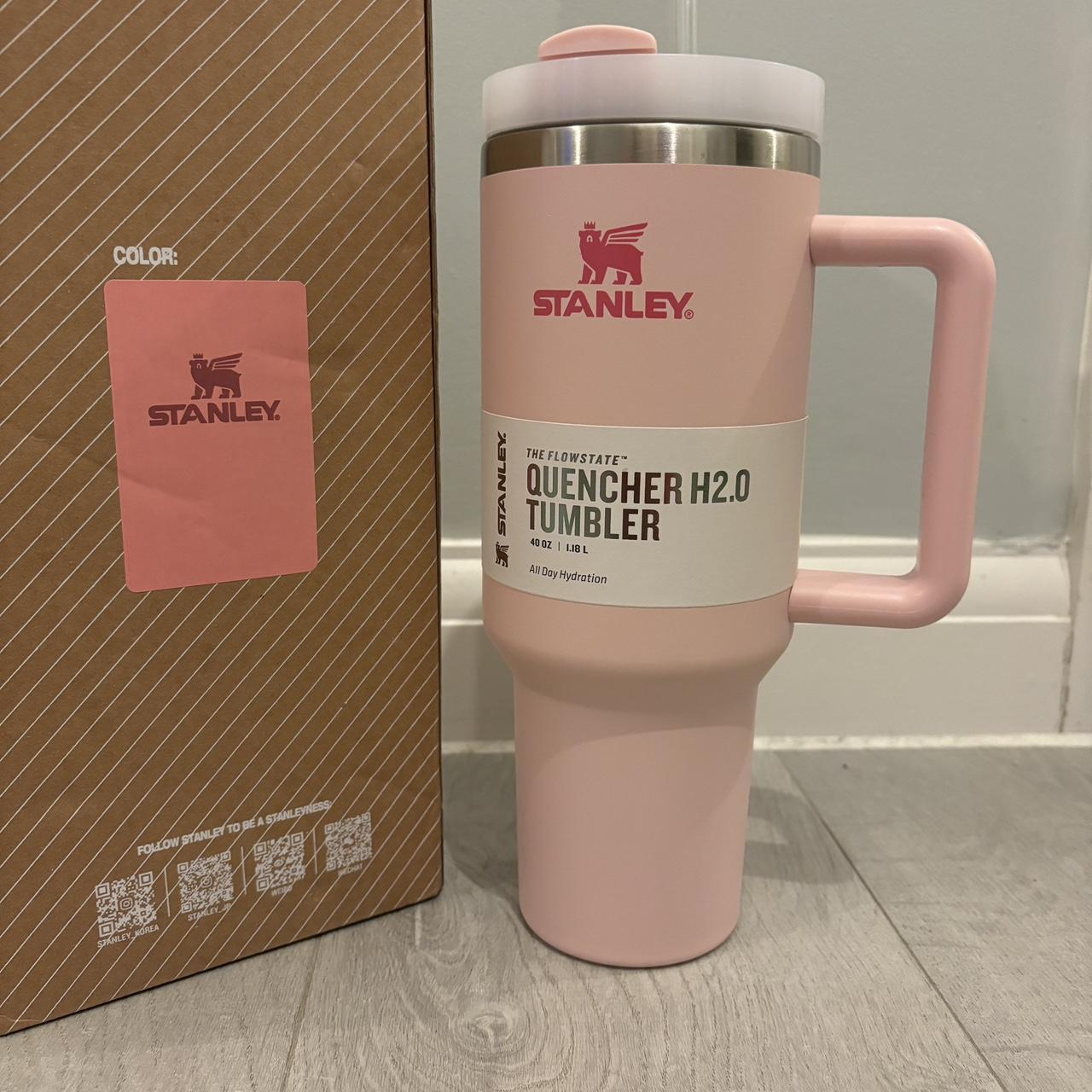 Pink Stanley Cup. Quencher H2.0. 40 oz. Comes with... - Depop