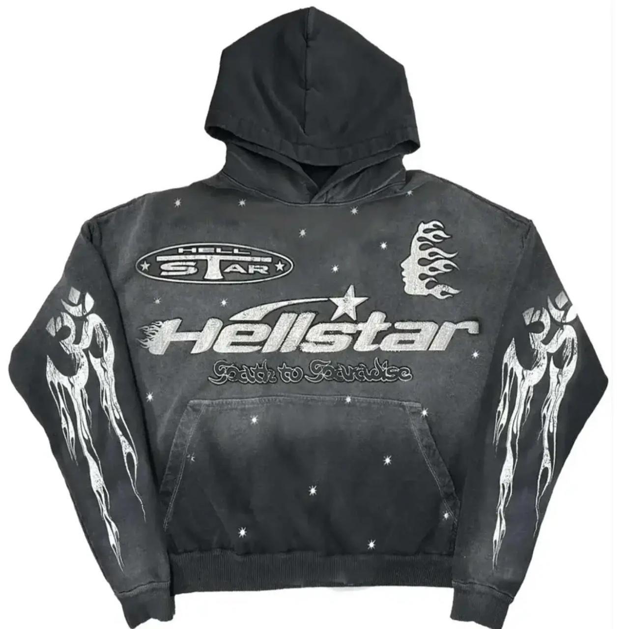 Hellstar Racer Hoodie Faded Black #Hellstar... | Depop