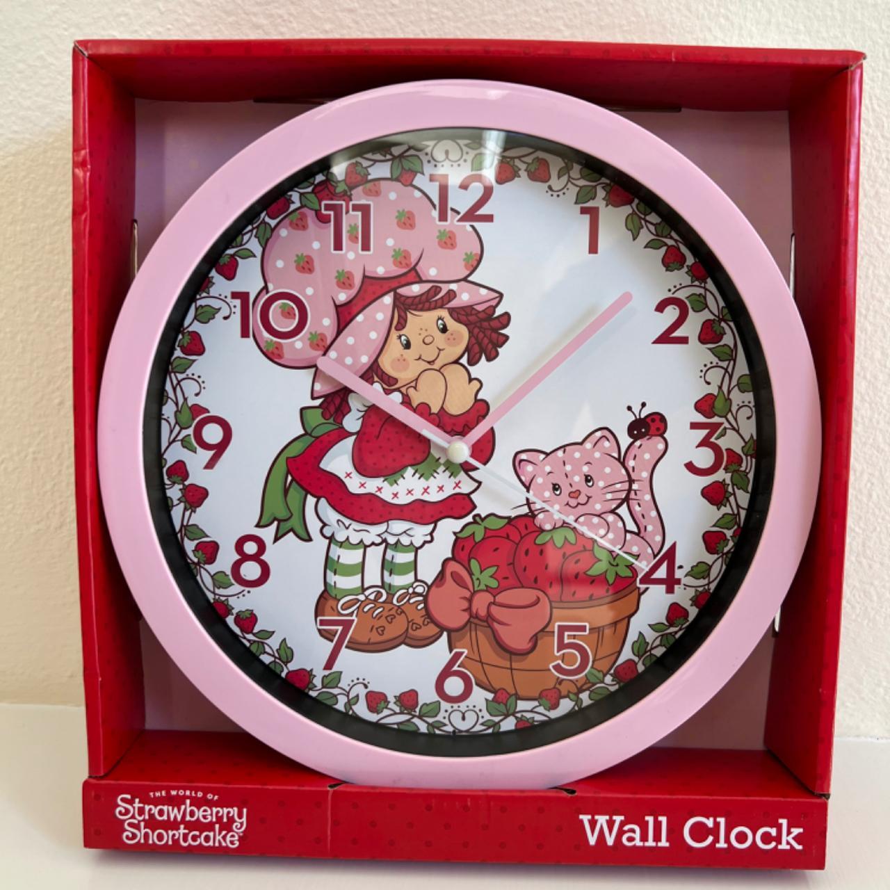 Strawberry Shortcake wall clock in original... - Depop