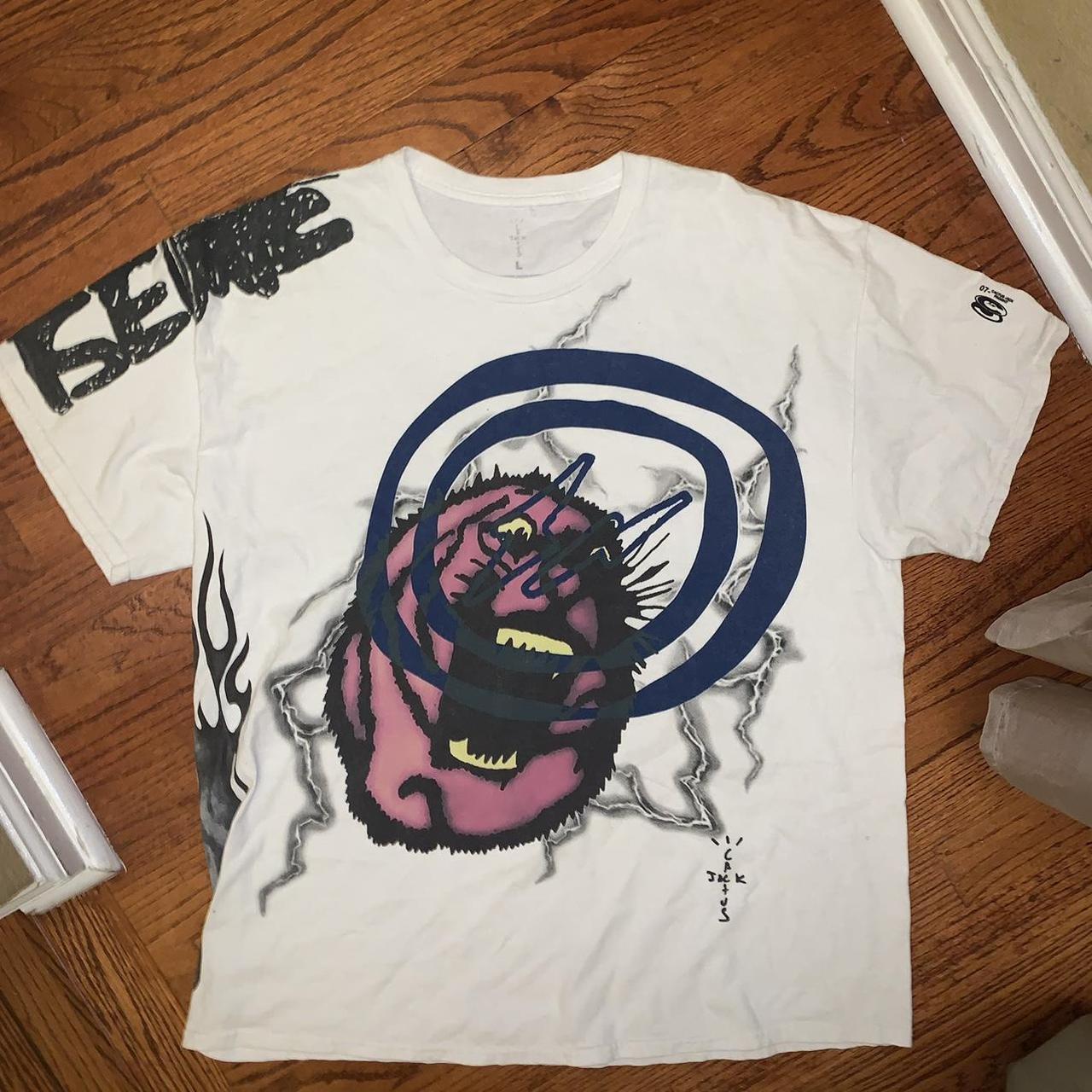 fragment x travis scott collab tee sz : L All... - Depop