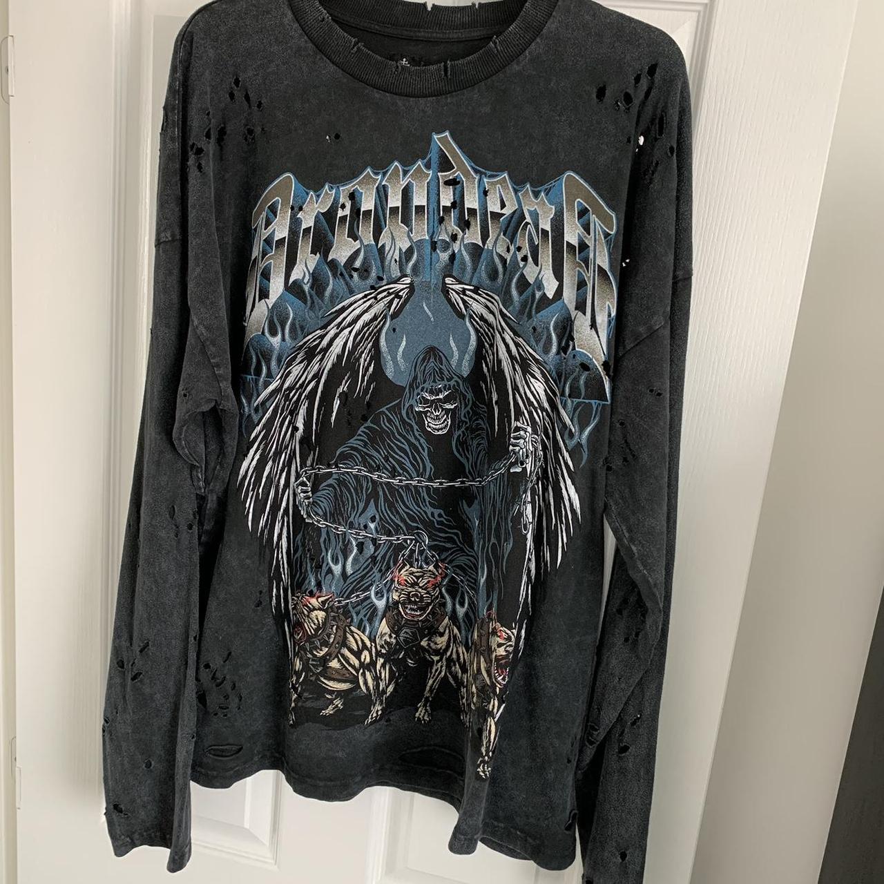 Drop dead longsleeve t shirt. Size medium fits... - Depop