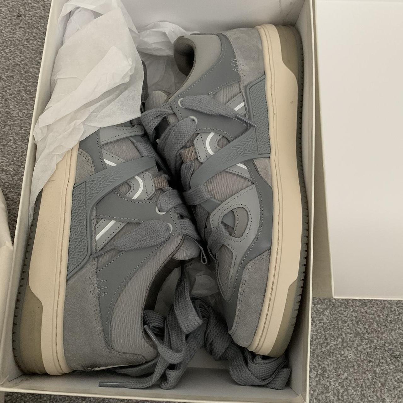 Represent grey Bully trainers. Size 11. Worn once... - Depop