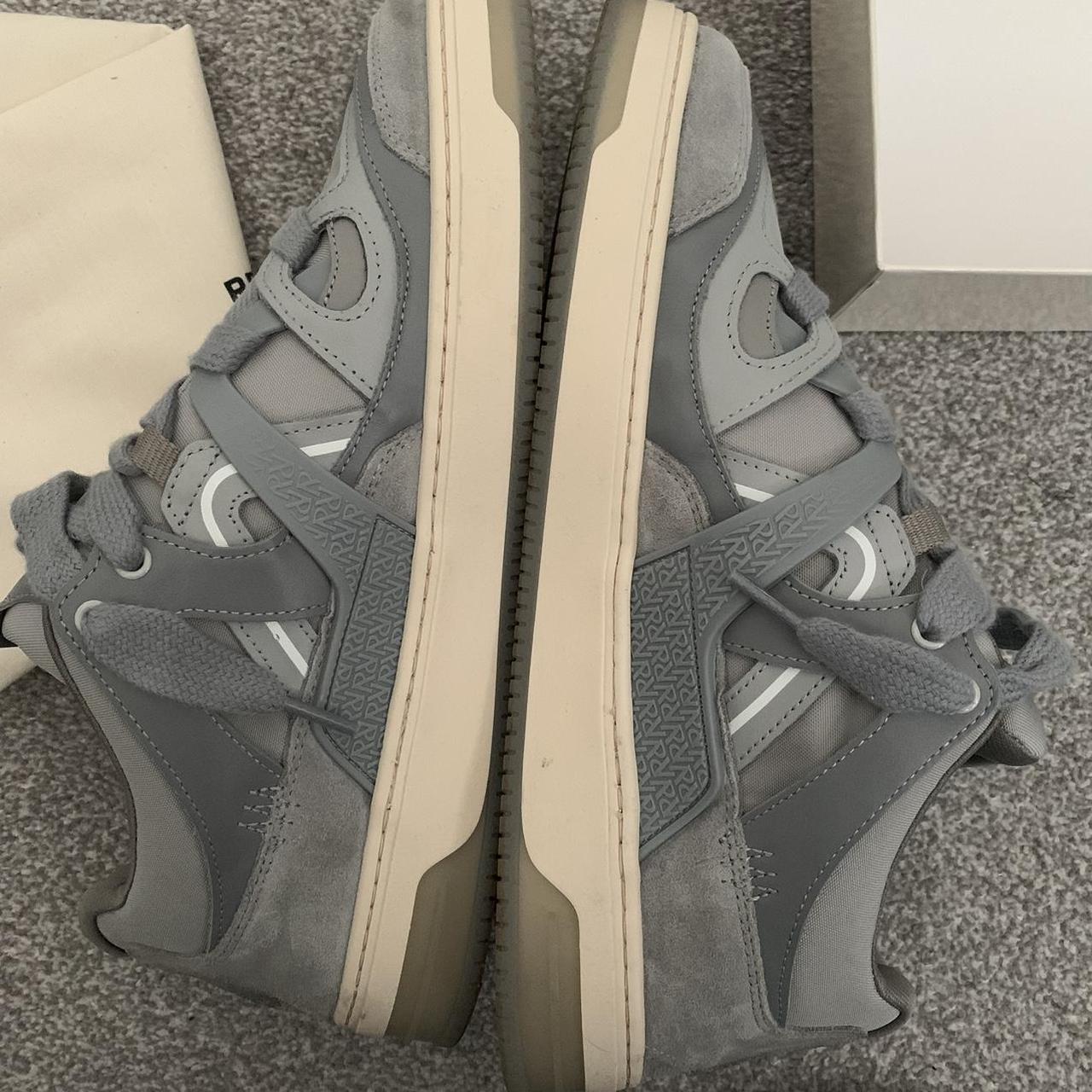 Represent grey Bully trainers. Size 11. Worn once... - Depop