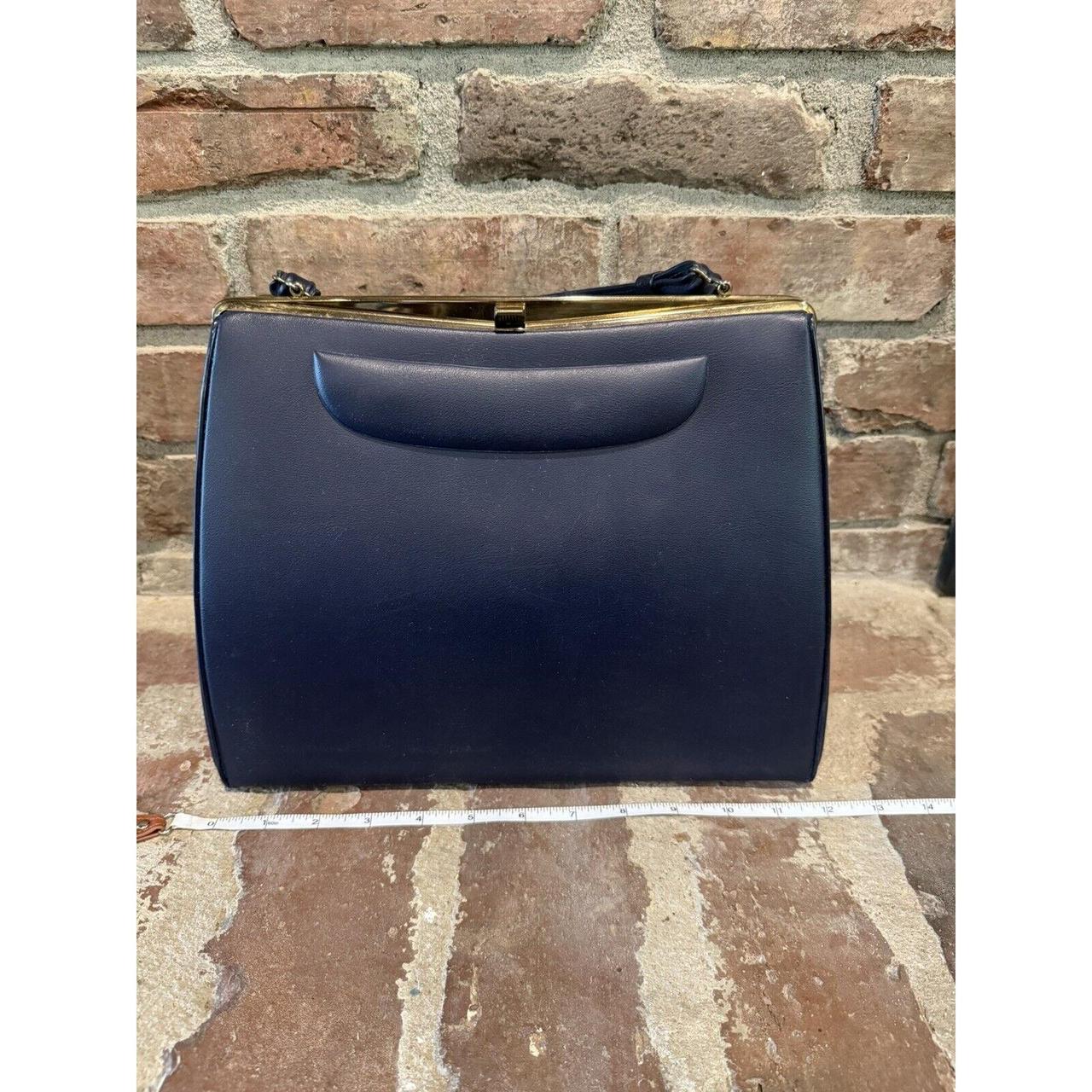 VTG VERDI Kelly Hand Bag Pocketbook Purse Blue Top... | Depop